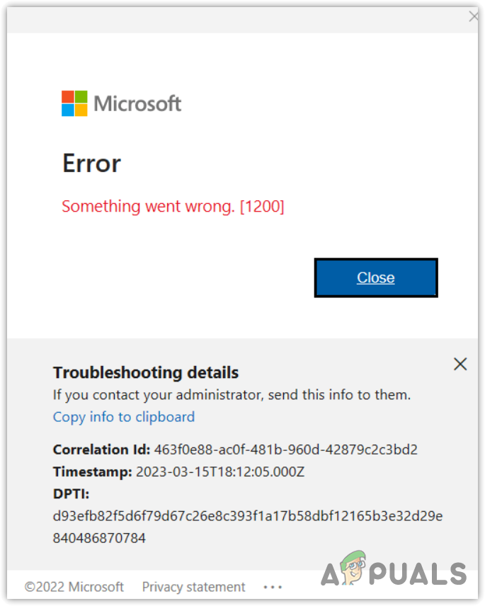 How to Fix Microsoft Error Code 1200 "Something Went Wrong"