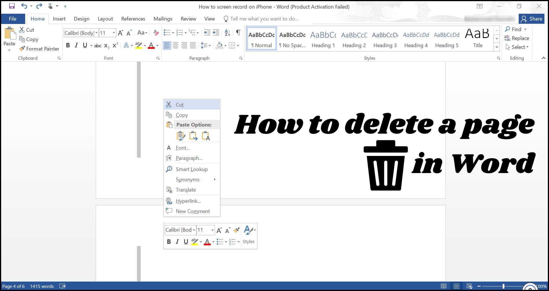 How to Delete a Page in Word on Mobile & Desktop - Appuals