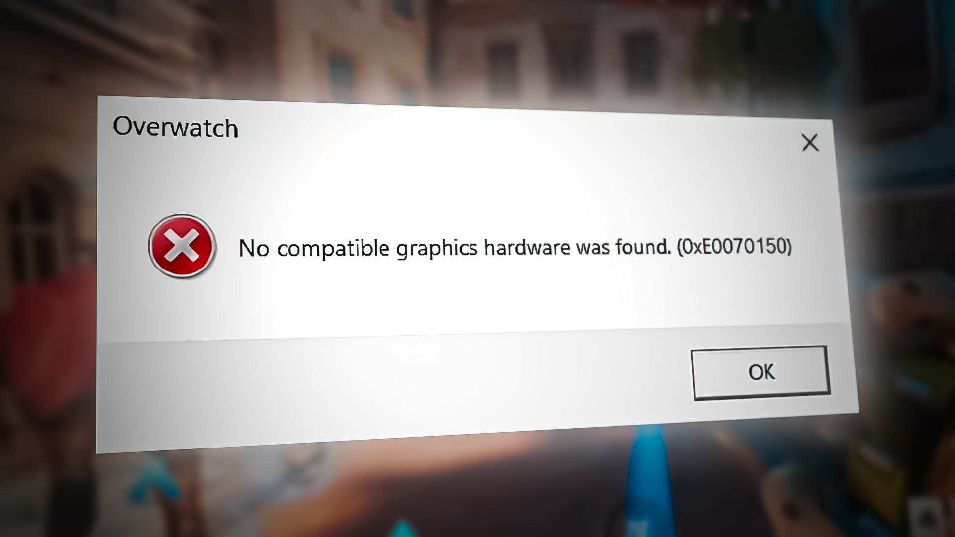 Fix: No compatible graphics hardware was found (0xE0070150)