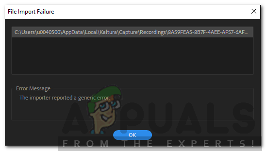 How to Fix The Importer Reported a Generic Error in Adobe Premiere