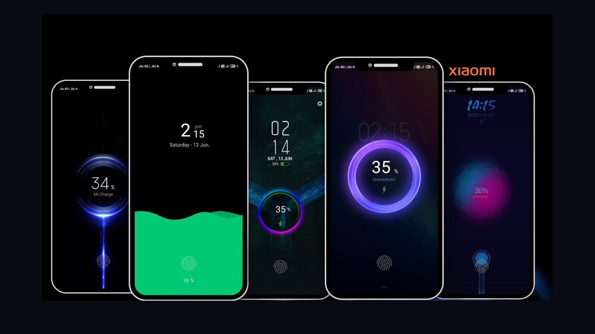 Xiaomi Charging Levels Along with Their Charging Animation