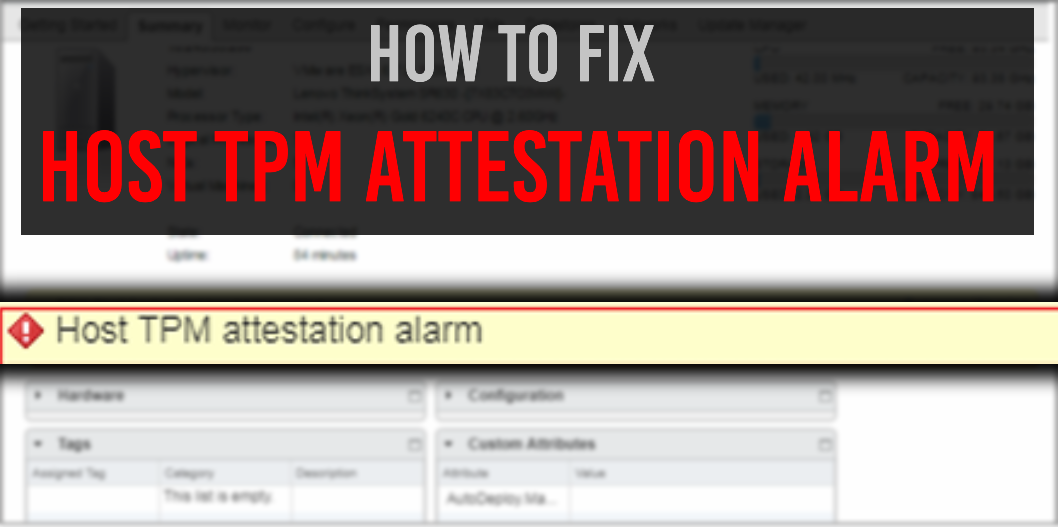 How To Fix Host Tpm Attestation Alarm In Vmware Appuals