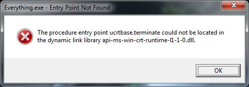 Fix: procedure entry point ucrtbase.terminate is missing or could not ...