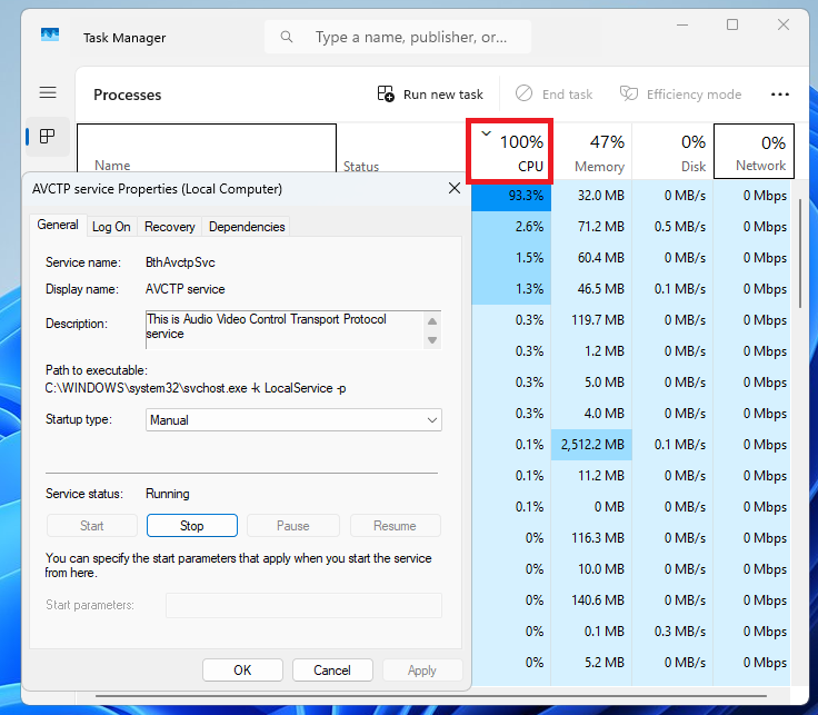 How to Fix High CPU Usage from AVCTP on Windows 11?