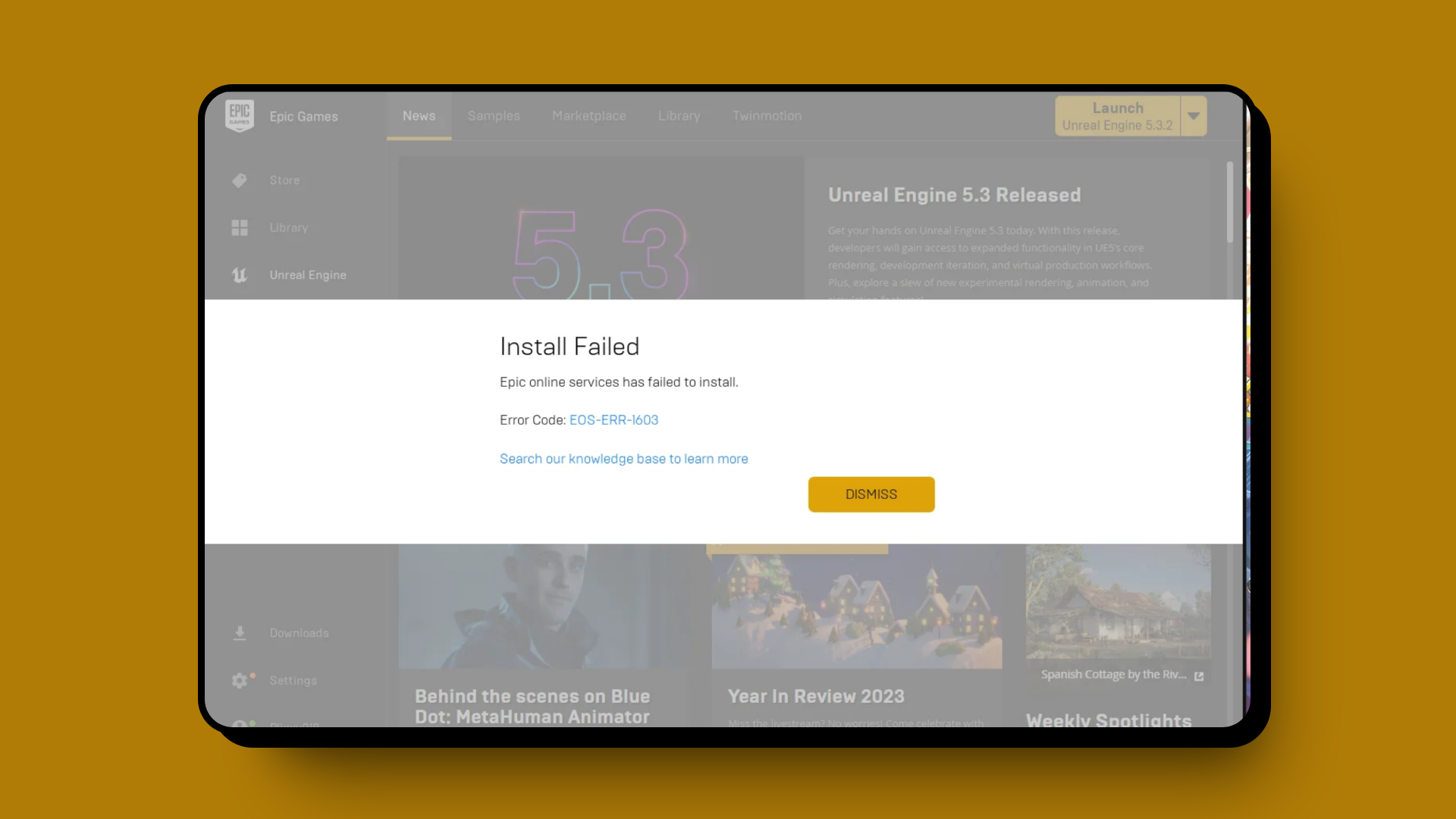 Fix: Unable to Install Epic Online Services EOS-ERR-1603