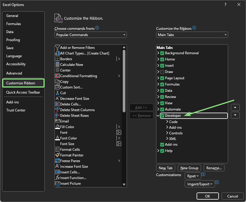 How to Show the Developer Tab in Microsoft Excel (Windows & Mac)