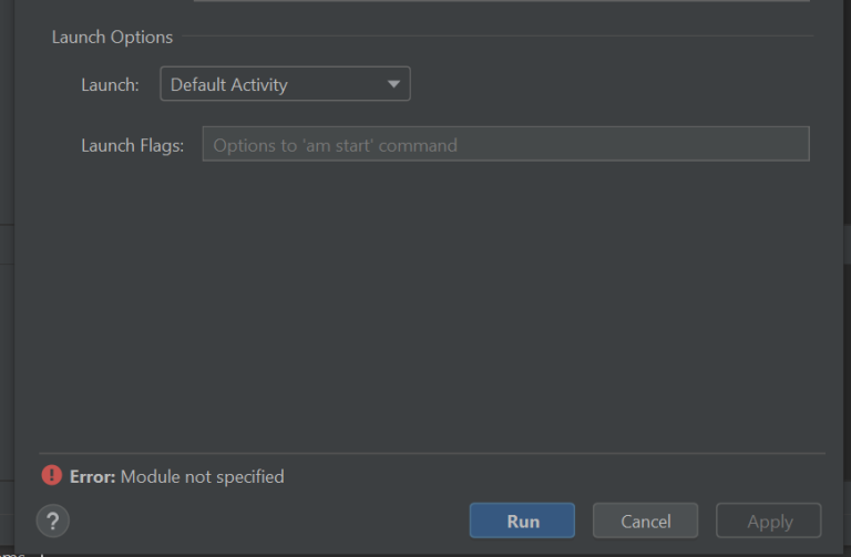 How to Fix "Module Not Specified" Error in Android Studio