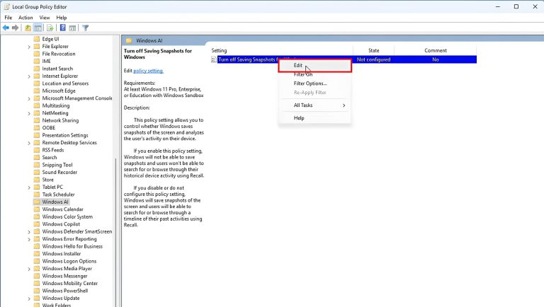 How to Completely Turn Off Microsoft Recall in Windows 11
