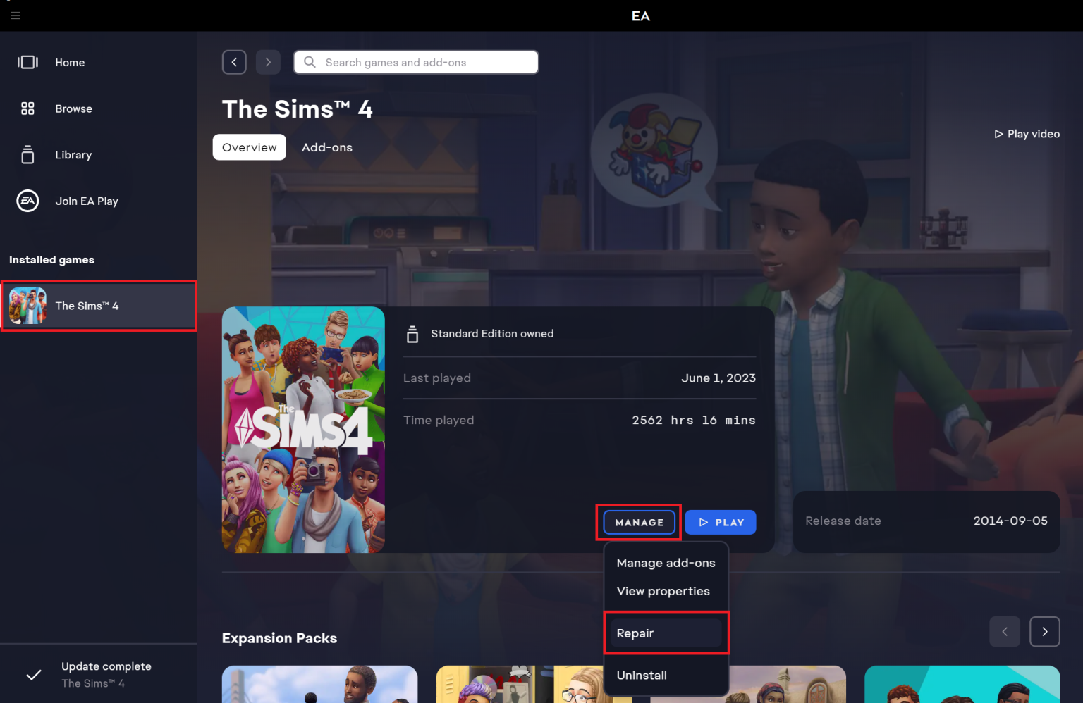 Fix: The Sims 4 Black Screen on Startup (Game Not Loading)