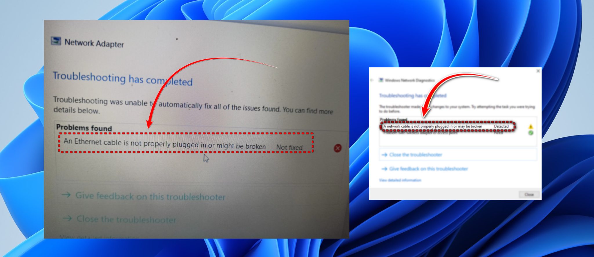 Fix: "An Ethernet cable is not properly plugged in or might be broken"