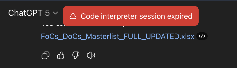 Fix: “Code Interpreter Session Expired” Error in ChatGPT