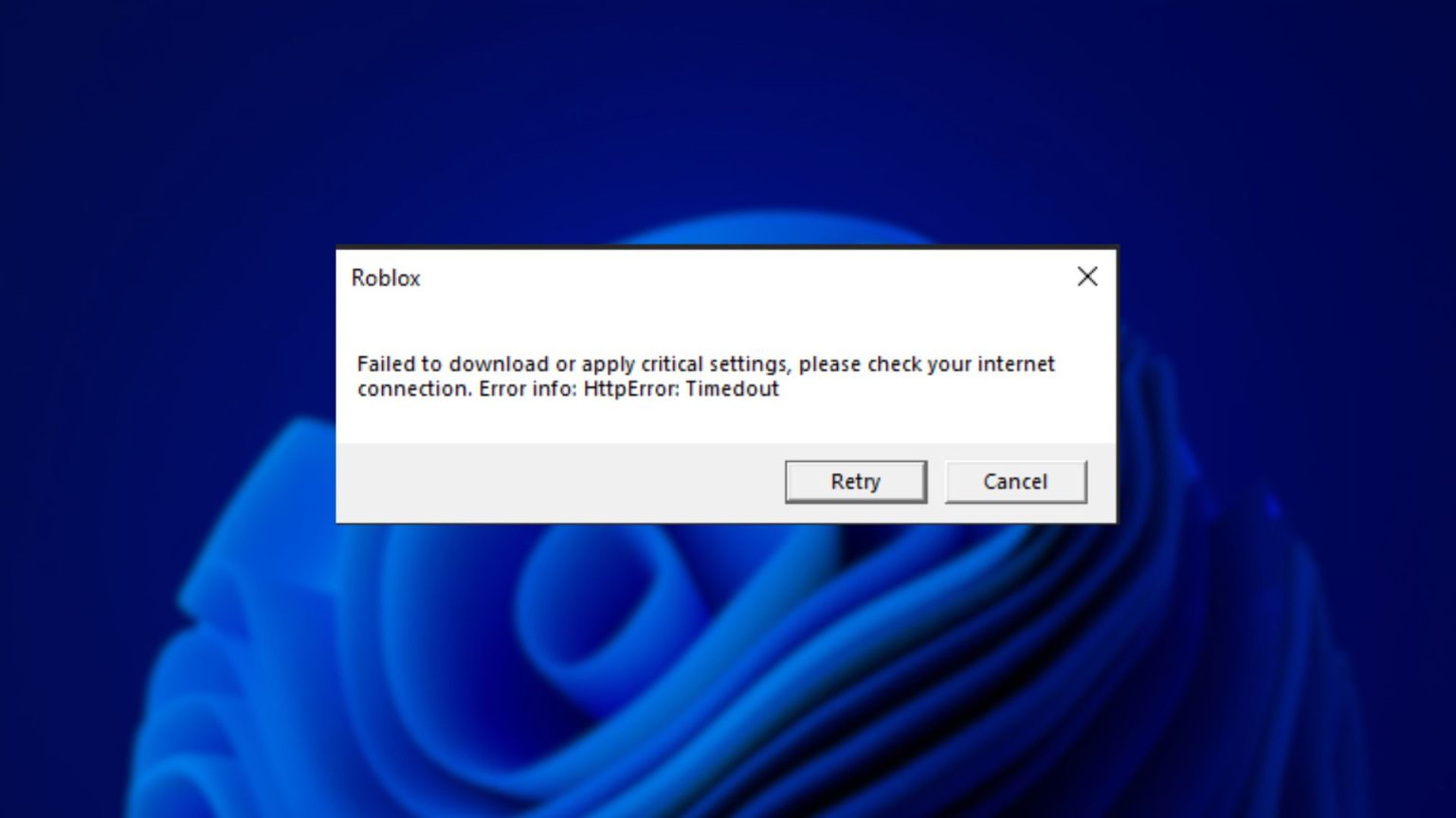 Fix: "Failed to Download or Apply Critical Settings" Roblox